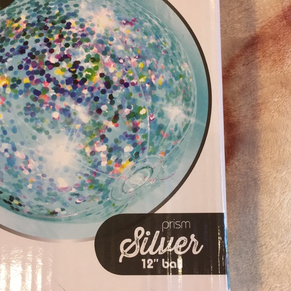 pool candy | Games | Pool Candy Silver Glitter Beach Ball 2 Nwt | Poshmark